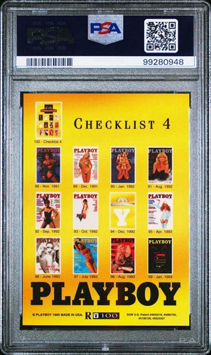 PSA 10 Donald Trump 1995 Playboy Refractor Chromium Checklist 4 Rookie ...