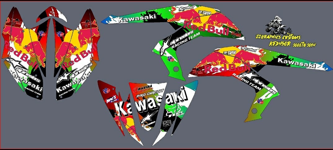 Kfx450r Graphic Kit 2008 to 2014 | eBay