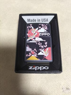ZIPPO Lighter Japanese Pattern Mt. Fuji cranes cherry blossoms ZIPPO ...