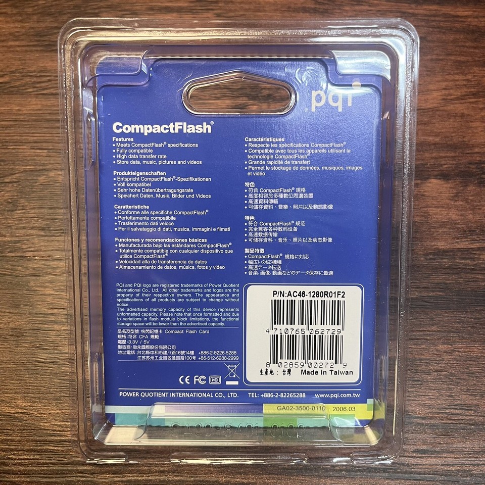 PQI 128MB Compact Flash Drive CF Card Brand New AC46-128R01F2 | eBay