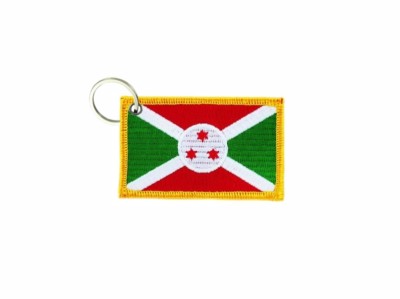 Keychain keyring embroidered embroidery patch double sided flag burundi | eBay