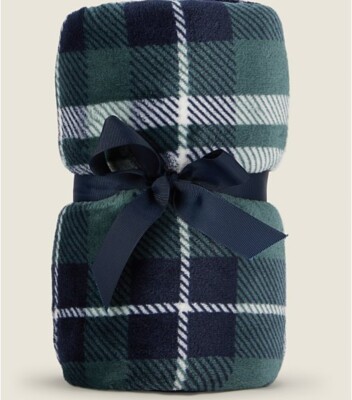 AUTUMN SALE CHECK GREEN SUPER SOFT THROW BLANKET 120x150cm New | eBay