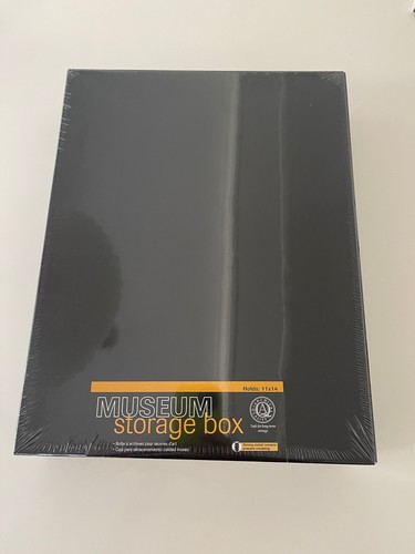 Lineco Museum Archival Drop-Front Storage Box, Acid-Free with Metal ...