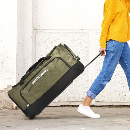 30-inch Rolling Duffel Bag Suitcase w/Wheels Travel Luggage with Hockey ...