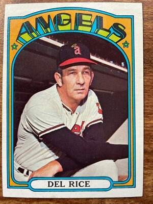 1972 Topps Baseball Card #718 Del Rice California Angels EX/MT High ...