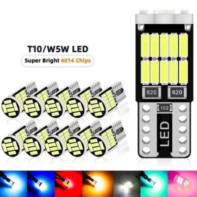Canbus 501 T10 LED Car Bulbs Error Free 26 SMD W5W Bulb Various Colours ...