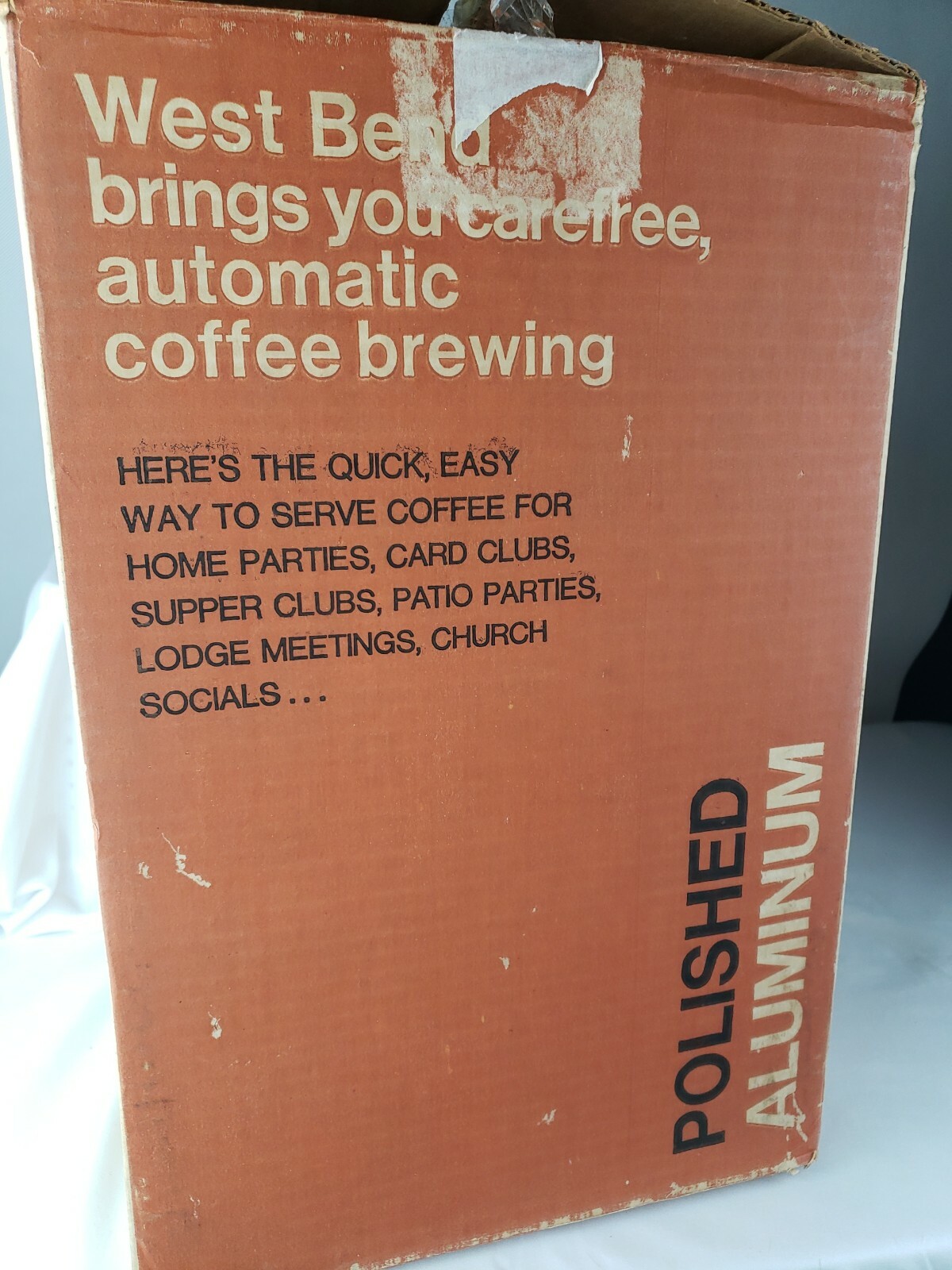 Vintage West Bend No 43536 Aluminum Automatic Coffee Maker 36 Cups Box ...