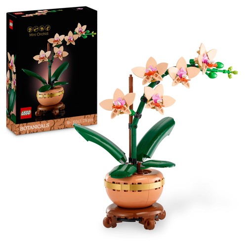 LEGO 10343 Botanicals Mini Orchid - Artificial Flowers Set for Adults ...