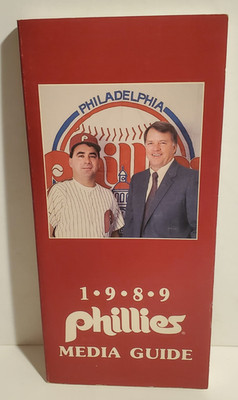VINTAGE PHILADELPHIA PHILLIES BASEBALL TEAM 1989 MEDIA GUIDE PAPERBACK ...