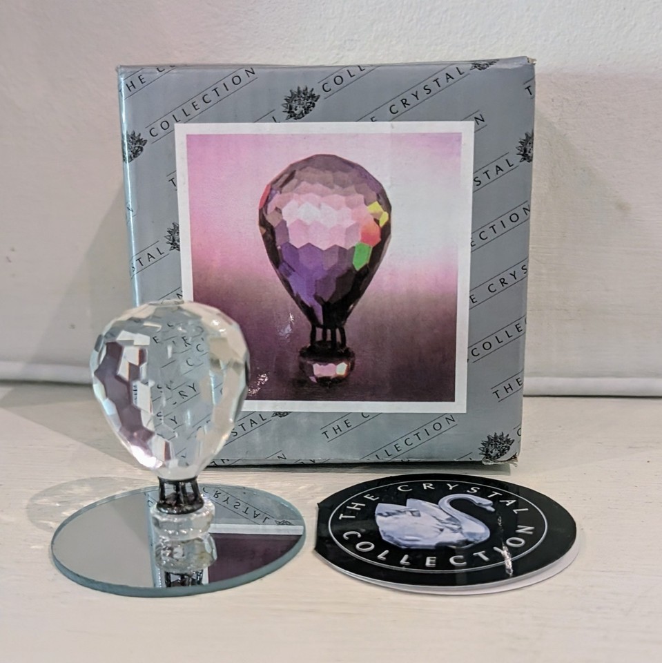 Crystal Collection Hot Air Balloon Ornament – Faceted Glass - Mirror ...