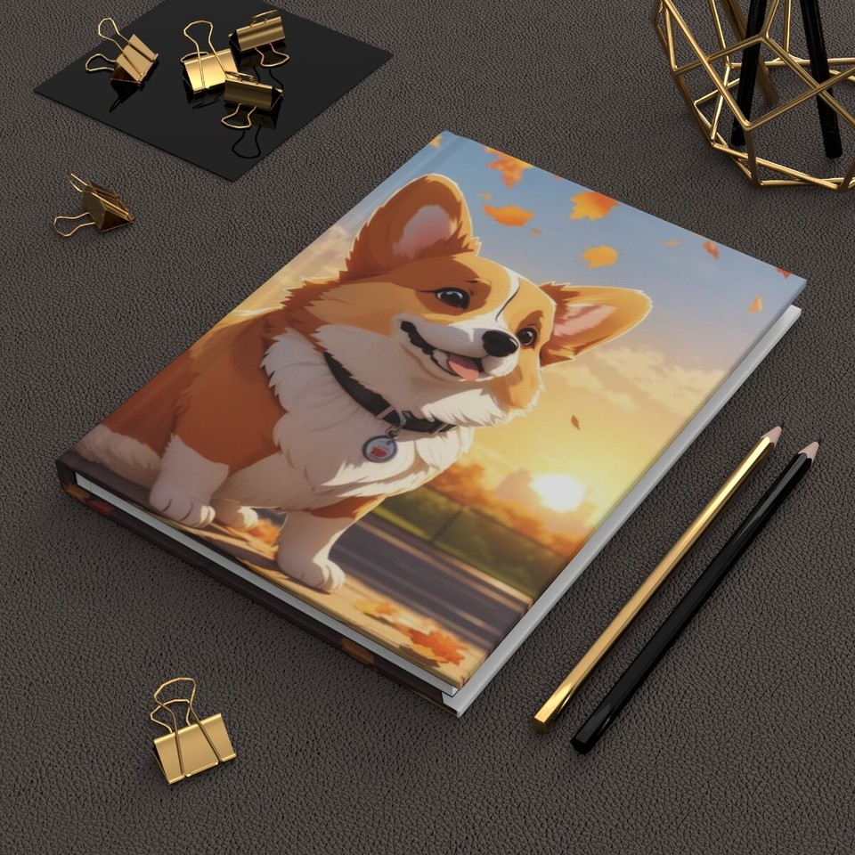 Hardcover Corgi Artwork Journal | eBay