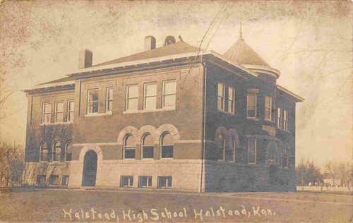 High School Halstead Kansas RPPC Real Photo 1910s postcard | eBay