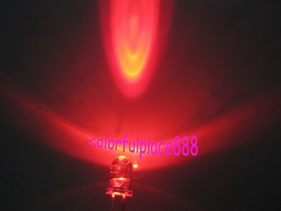 200pcs, 5mm Red Round High Power Super Bright Water Clear LED Leds 5K ...