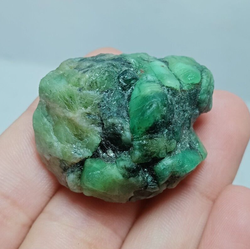 Big Emerald Rough Stone, Natural Zambian Emerald Rough Stone, Raw ...