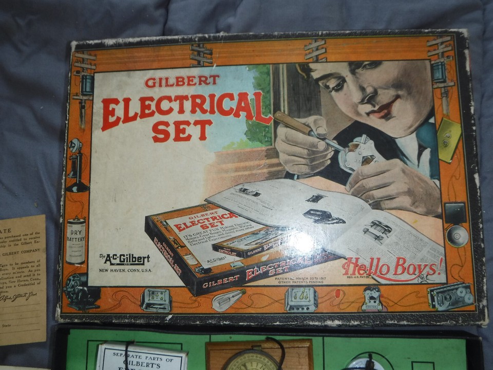 1916 A.C. Gilbert Electrical set No. 3002 Fun with Electricity ...