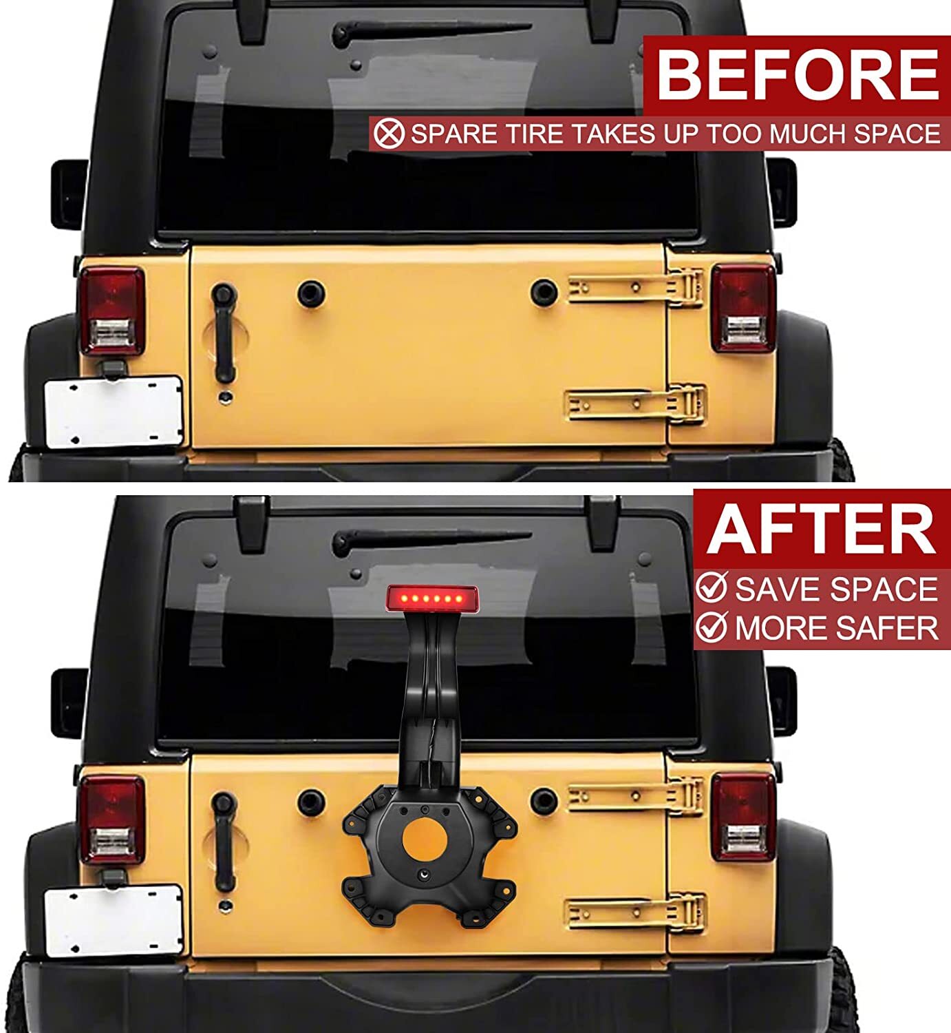 New Spare Tire Holder Mounting Bracket For Jeep Wrangler JK 2007-2018 ...