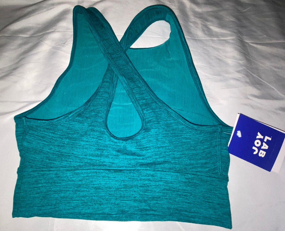 NWT Lab Joy LabJoy Medium Support Longline Sports Bra XS Spruce Green ...