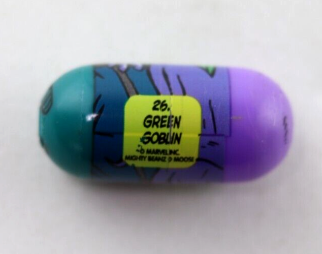 Mighty Beanz Marvel #26 GREEN GOBLIN Bean 2003 Series 1 Moose ...