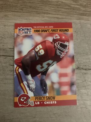 Percy Snow 1990 Pro Set #681 RC Michigan ST Kansas City Chiefs Football ...