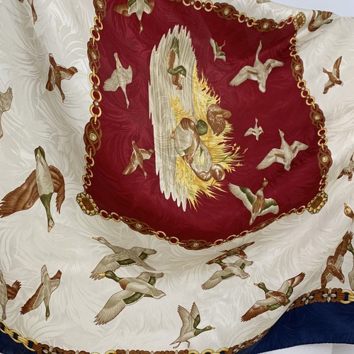 UNBRANDED CHECK DUCKS BLUE SQUARE Silk scarf 35/34 in #A39 | eBay