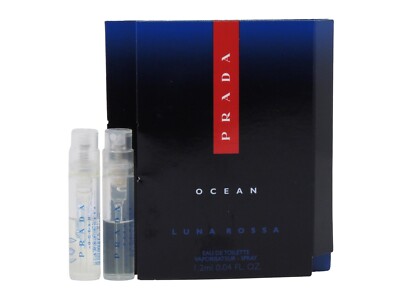 PRADA LUNA ROSSA OCEAN EDT 1.2ml .04fl oz x 2 COLOGNE SPRAY SAMPLE ...