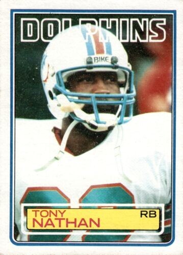 1983 Topps #317 Tony Nathan Miami Dolphins Football Card | eBay