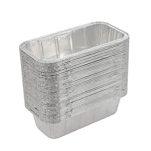 Aluminum Pans for Bread Loaf Baking 50 Pack 8x4 Aluminum Foil Loaf Pan ...