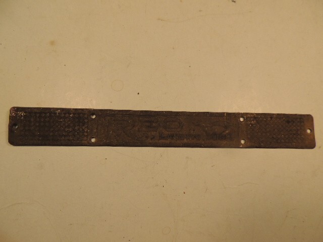 1908 REO Brass Sill Plate, 1-cylinder cars, Model A, B, and C, Brass ...