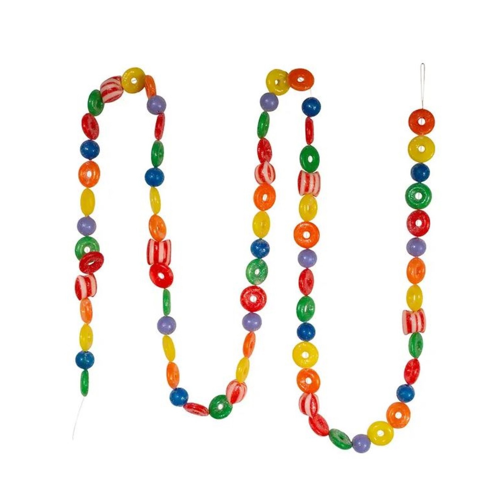 Kurt Adler Christmas Decoration, Plastic Frosted Candy Garland, 6ft | eBay
