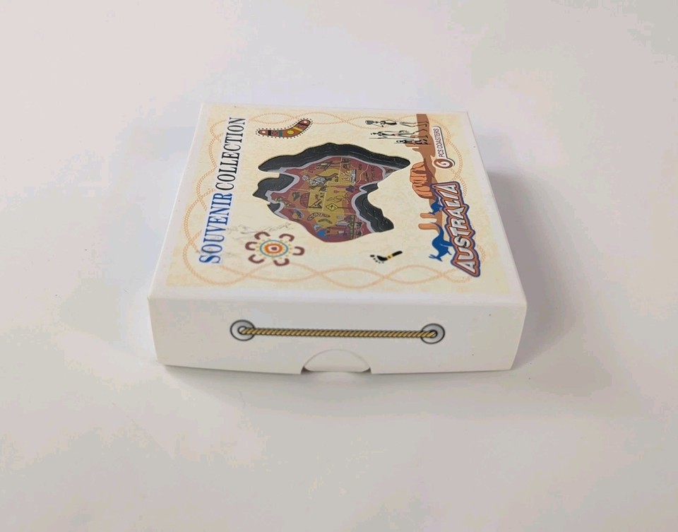 Australia 6 Piece Coaster Set Souvenir Collection Unique Designs ...