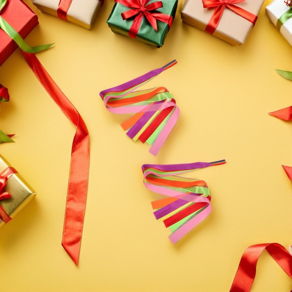 6pcs Rhythm Ribbon Streamers Rainbow Dance Ribbons Rainbow Streamers ...