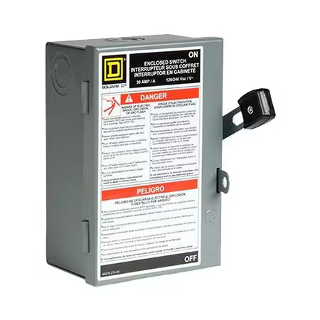 SQUARE D L211N 30A LD Safety Switch 785901090526| eBay