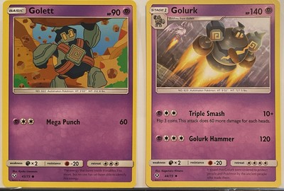 Pokemon Full Evolution Golett (43) to Golurk (44) Shining Legends Never ...