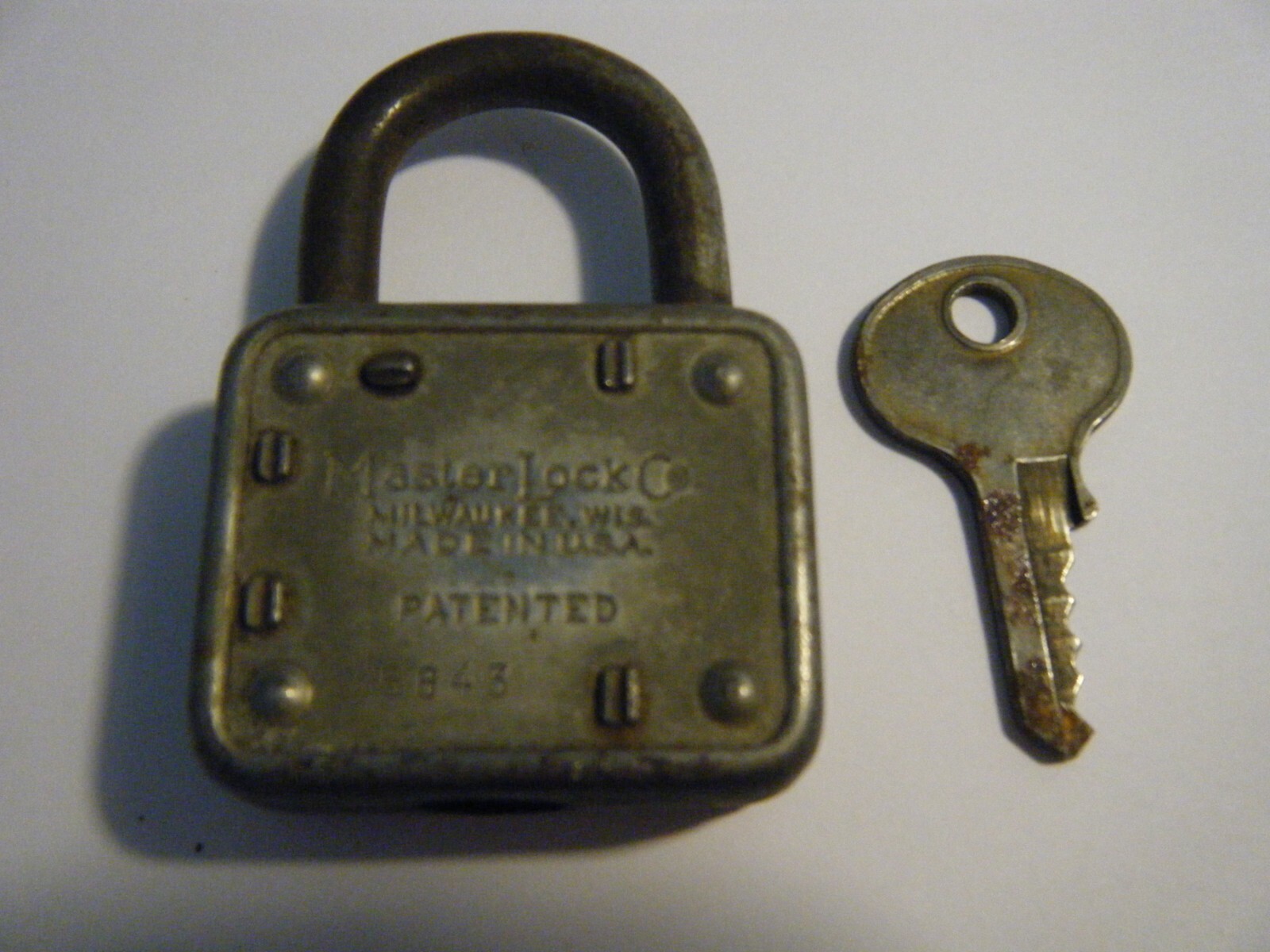 Vintage Master Lock #77 Padlock with Lion Head Logo + Working key | eBay