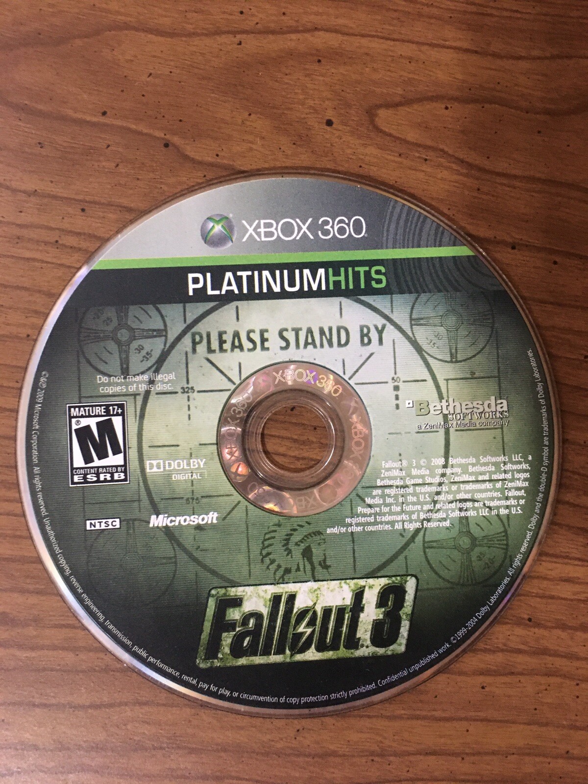 Fallout 3 (Microsoft Xbox 360, 2008) DISC ONLY TESTED/WORKS 93155126800 ...
