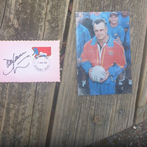 RUGBY LEAGUE PLAYER & COACH DEAN LANCE HANDSIGNED CARD WITH PICTURE 6X4 ...