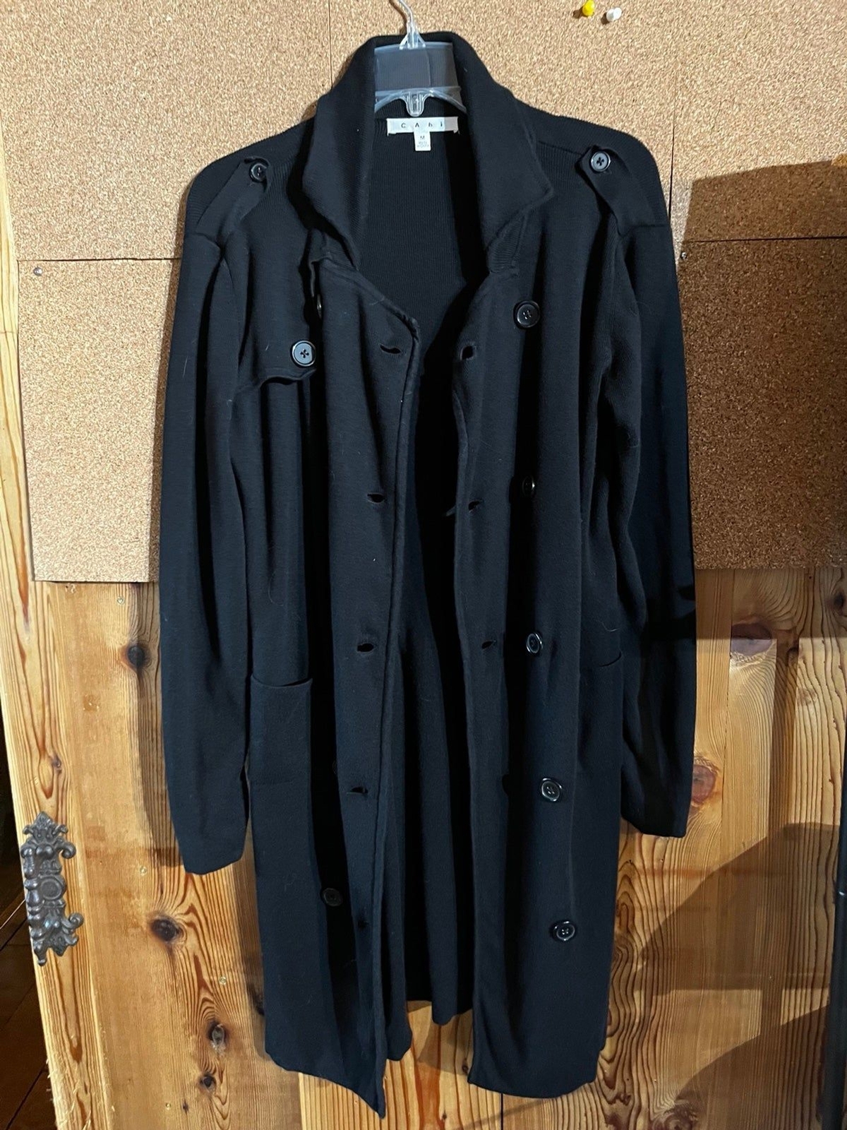 CAbi French Sweater Trench style Coat Long Soft Size … - Gem