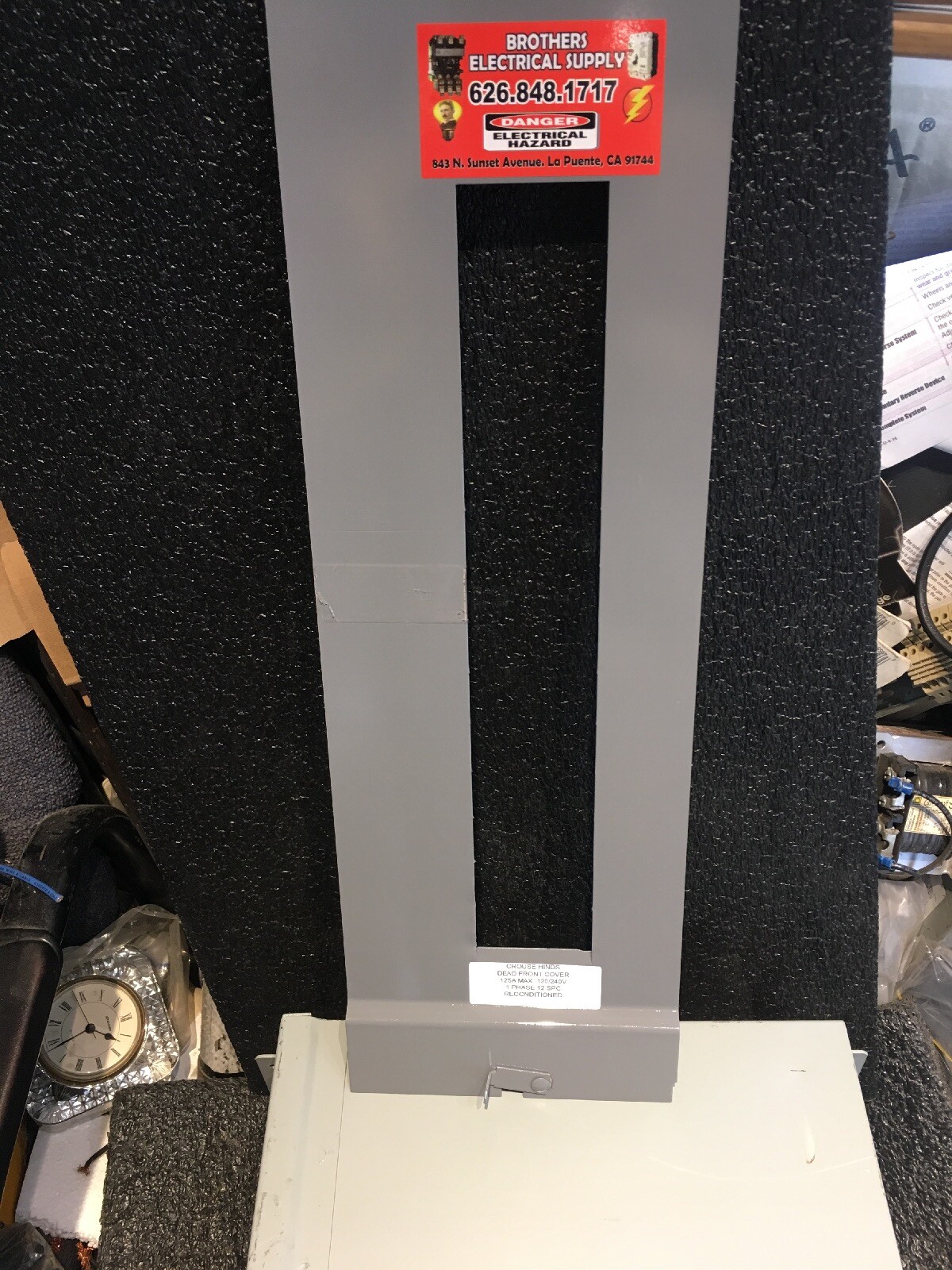 CROUSE HINDS DEAD FRONT COVER 125A 120/240V 1 PH 12 SPC LONG 20 3/4 ...