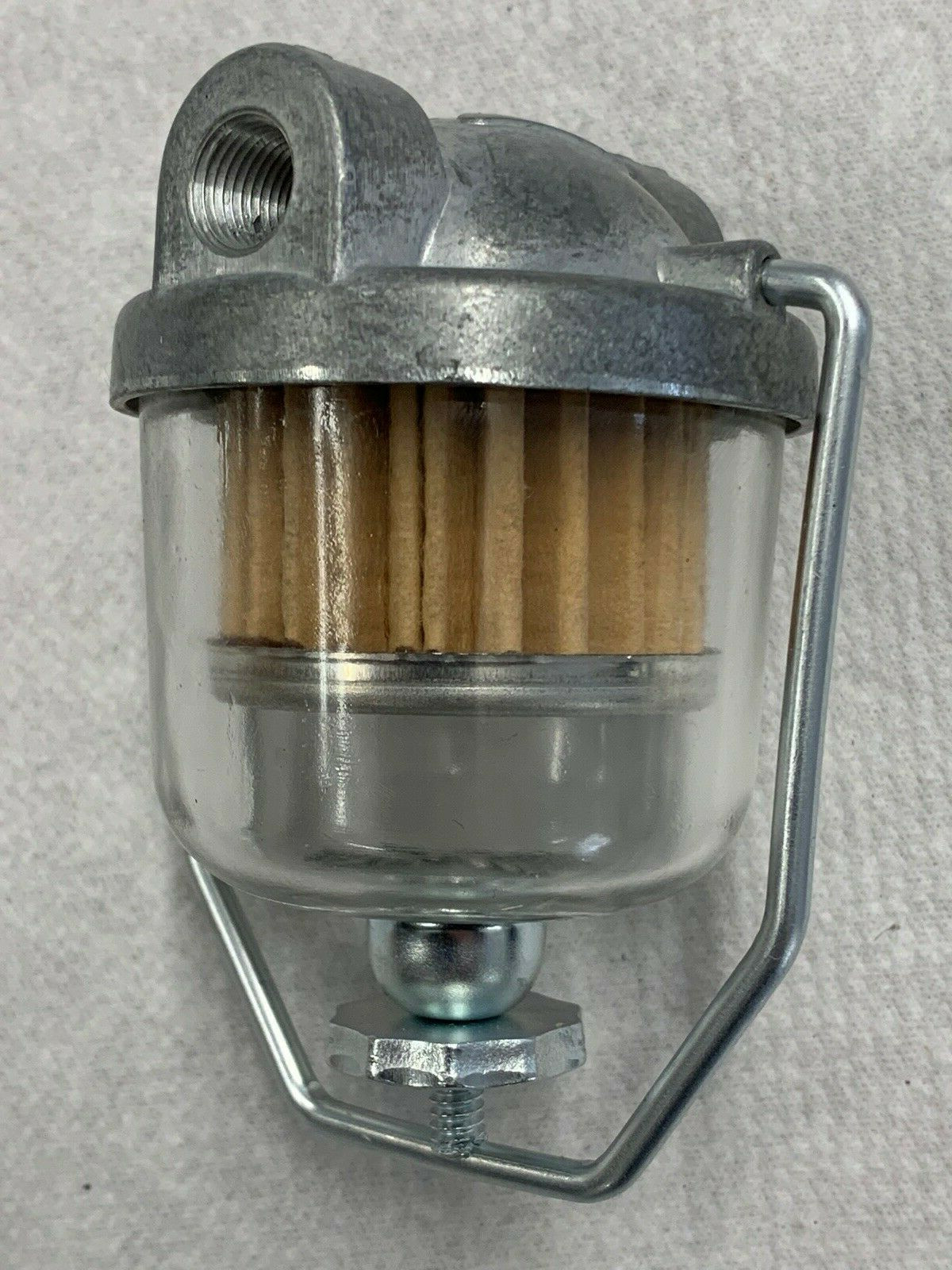 1953-58 CHEVY LARGE AC DOMED GLASS BOWL FUEL FILTER ASSEMBLY W/ELEMENT ...