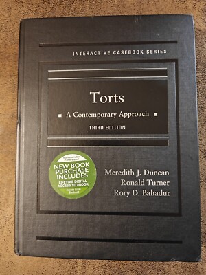 Torts A Contemporary Approach Third Edition Used Very Good To Like New ...