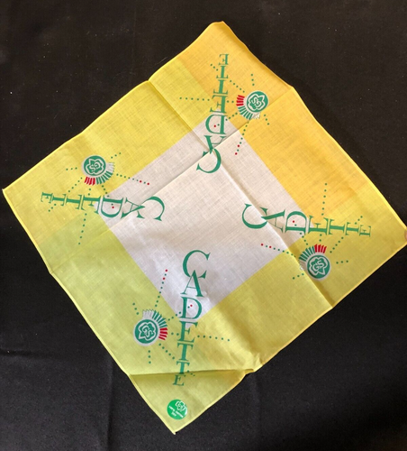*NEW* 1963 Girl Scout Cadet Handkerchief, Yellow Border **SOLD EACH ...