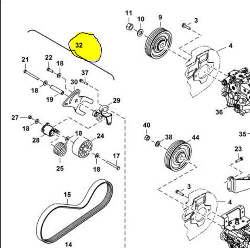 7269057-Bobcat Belt Tensioner Pulley fits T630 T650 T750 T770 T870 Exp ...