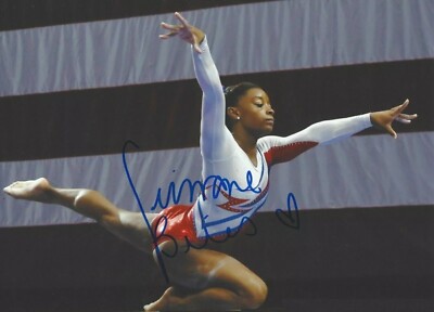 SIMONE BILES (AMERICAN GYMNAST) REPRINT SIGNED PHOTO OLYMPICS SIZE 8 ...