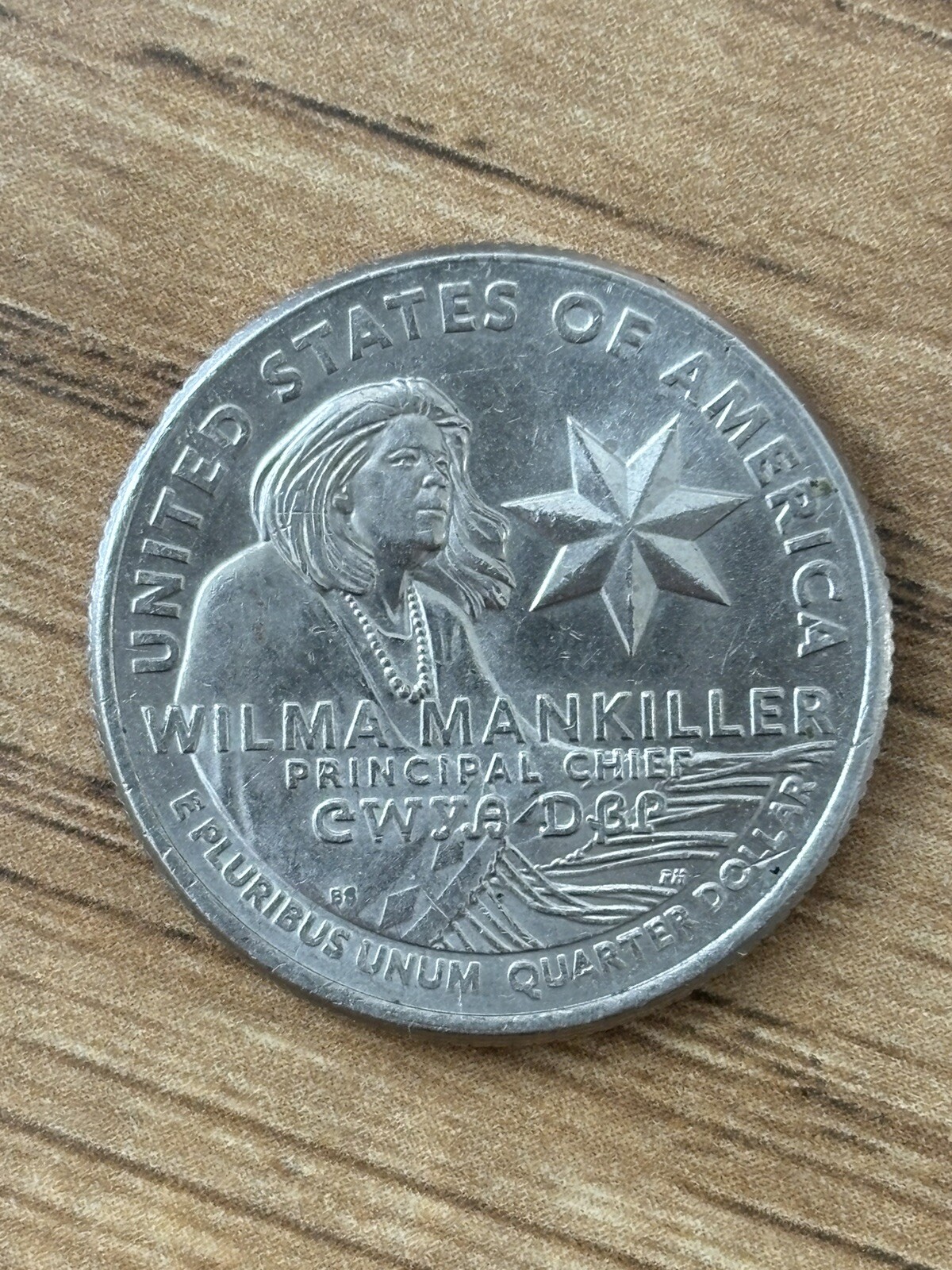 2022P 25 cent Wilma Mankiller Quarter Wart on her face Mint Error Coin ...