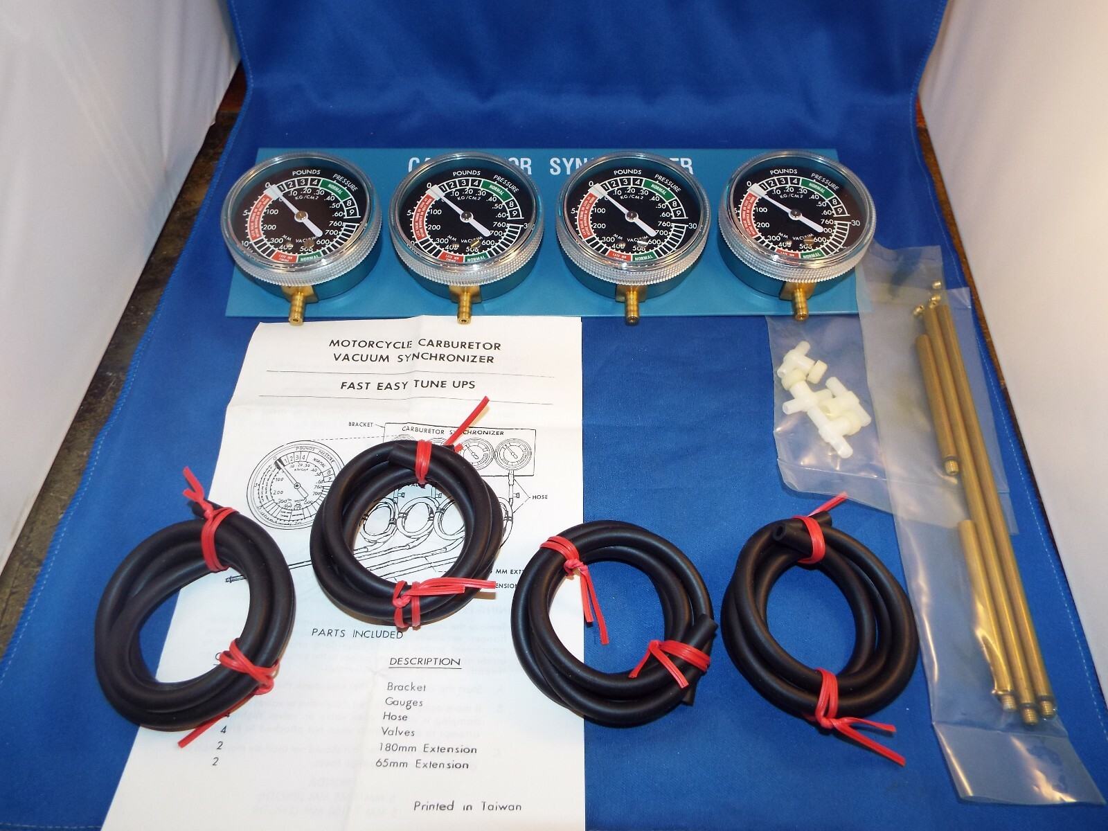 4 Gauge Motorcycle Carburetor Vacuum Synchronizer | eBay