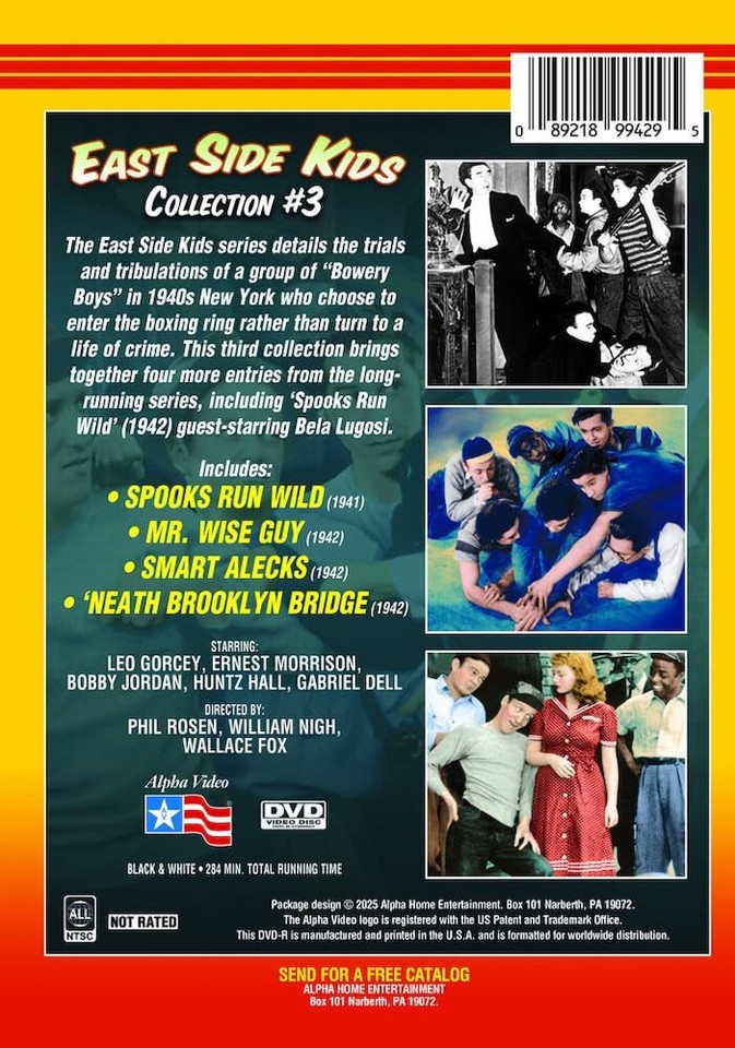East Side Kids Collection #3 Spooks Run Wild/Mr. Wise Guy/Smart Alecks ...