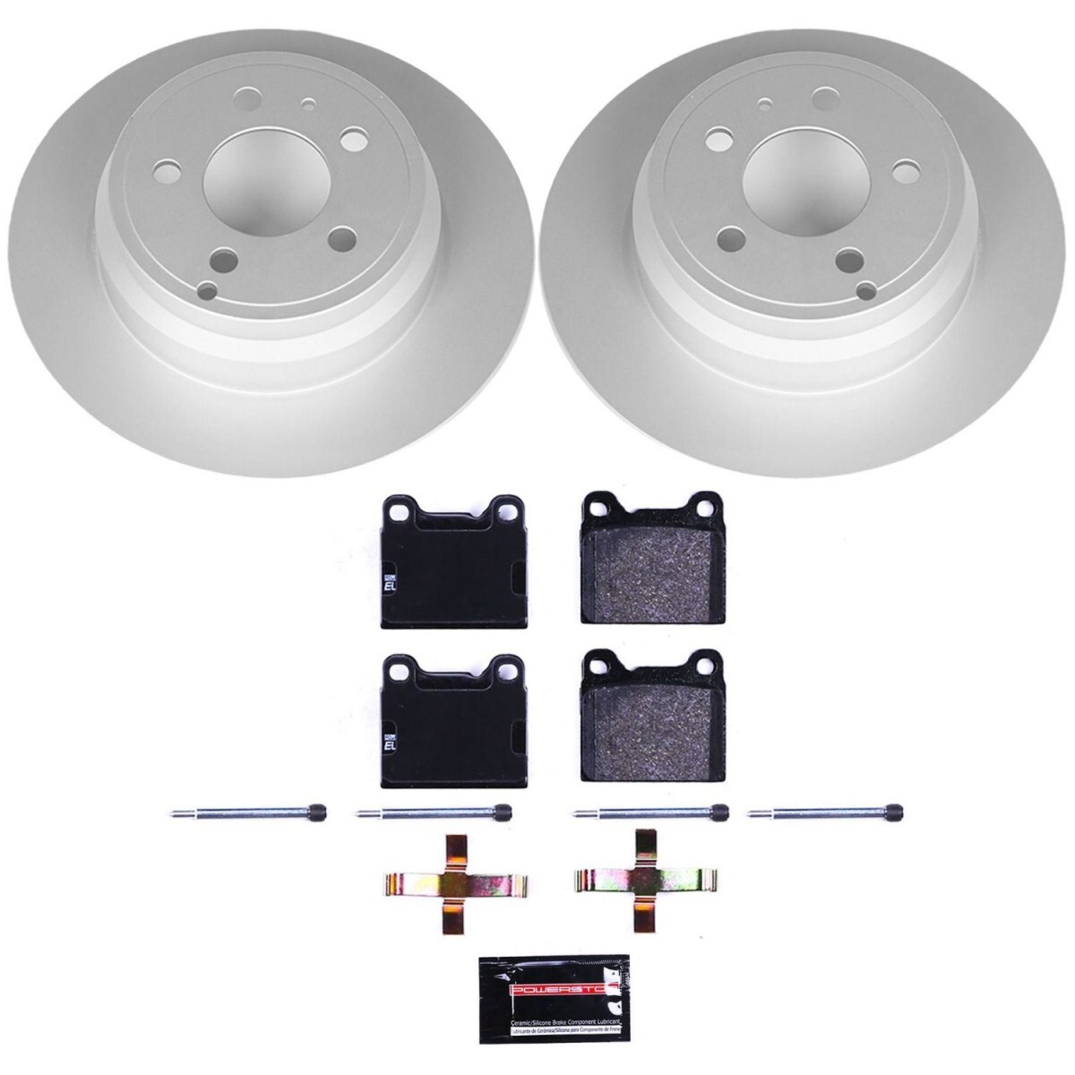 ESK3145 Powerstop Brake Disc and Pad Kits 2-Wheel Set Rear for Volvo ...