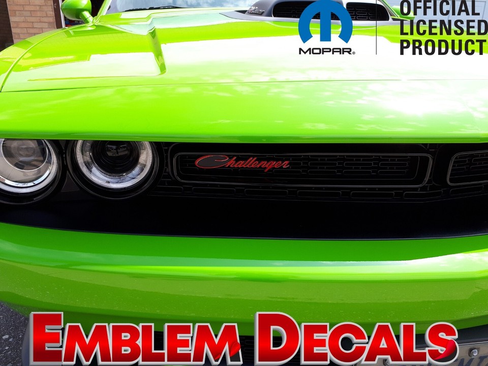 Dodge Challenger 70's Script Grill Emblem Decal 15 16 17 18 19 2020 ...