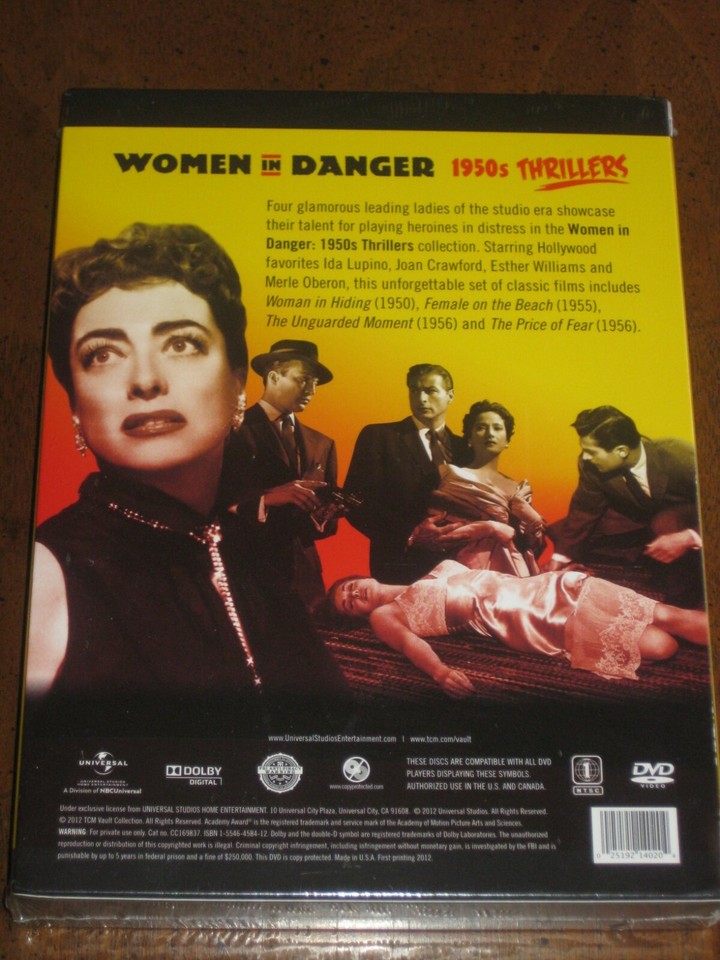 FEMALE ON THE BEACH + 3 More 1950s Thrillers (4-Disc DVD Set) TCM ...