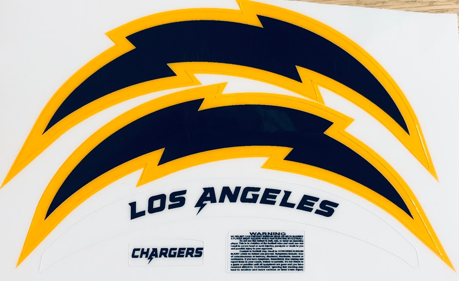 Los Angeles (LA) Chargers Football Helmet Decals - Full Set And Numbers ...